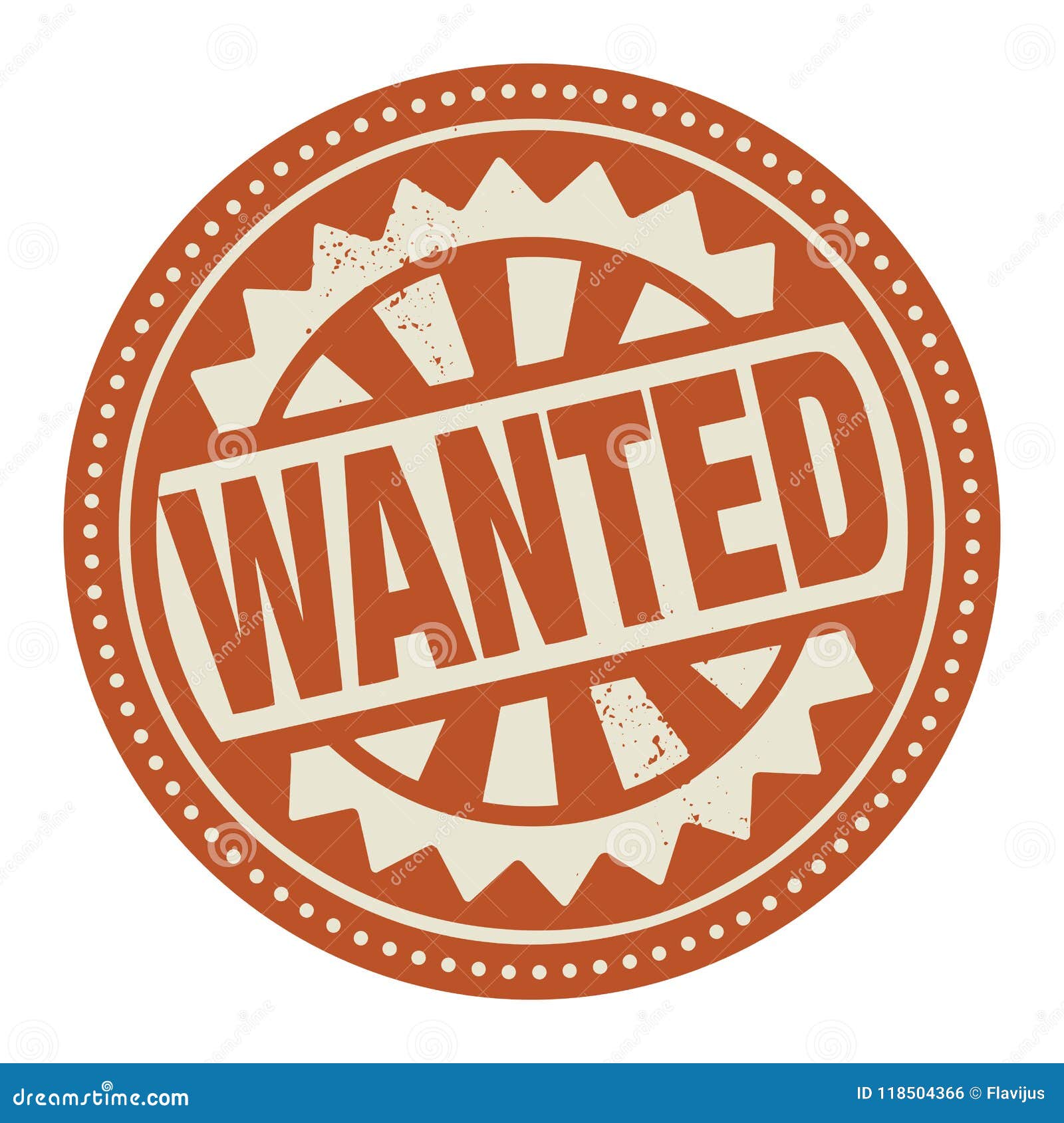 Abstract Stamp or Label with the Text Wanted Written Inside Stock ...