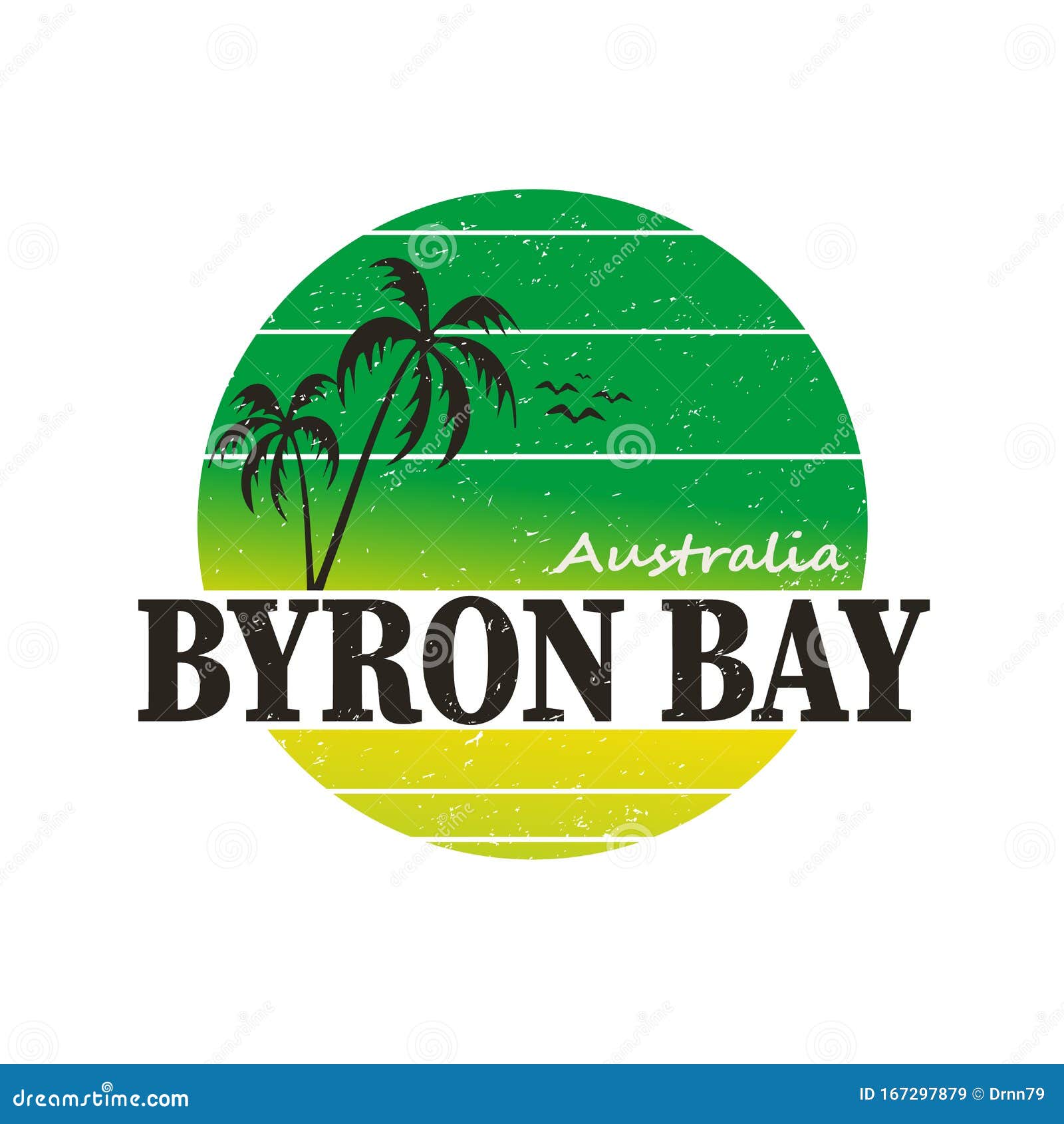 Byron Bay, Australia - Surfer Sticker, Stamp Or Sign Desig Cartoon ...