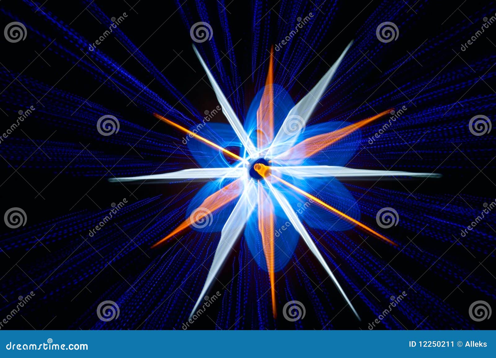 Abstract Star among Beaming Rays Stock Illustration - Illustration of ...