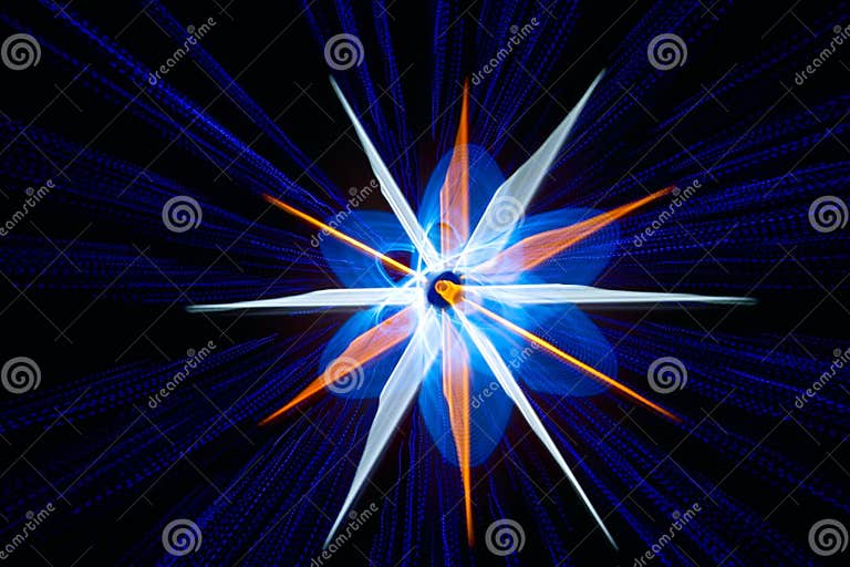 Abstract Star among Beaming Rays Stock Illustration - Illustration of ...