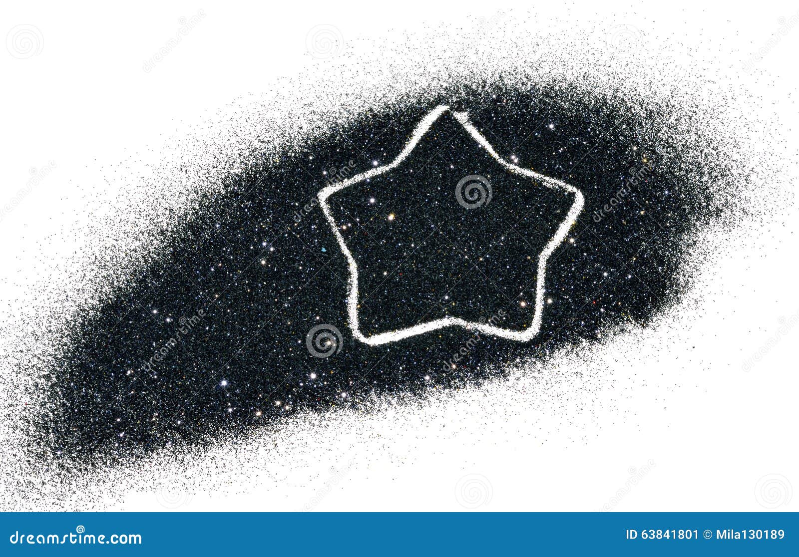 Abstract Star of Black Glitter Sparkle on White Background Stock Image ...