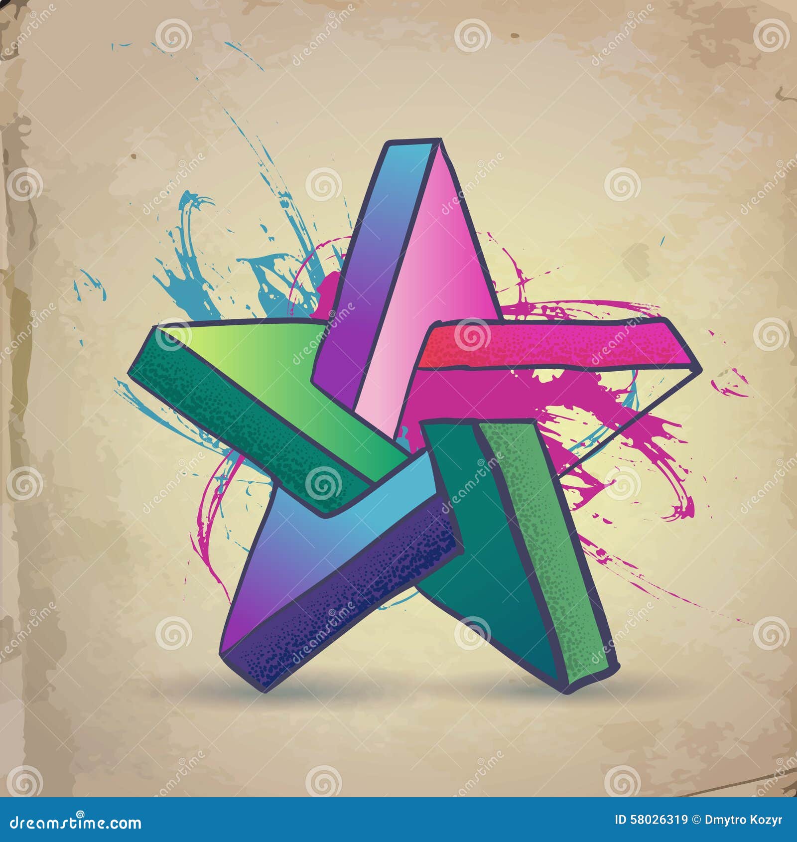 Abstract star stock illustration. Illustration of sketchy - 58026319