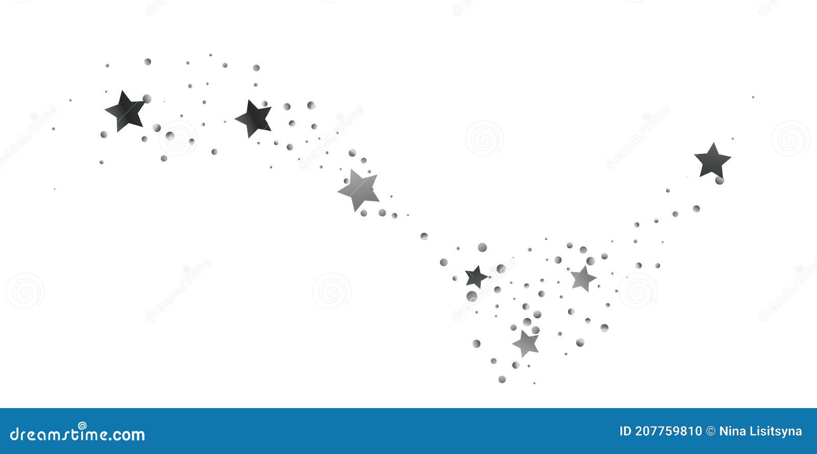 Abstract Star Of Confetti Falling Starry Background Stock Illustration