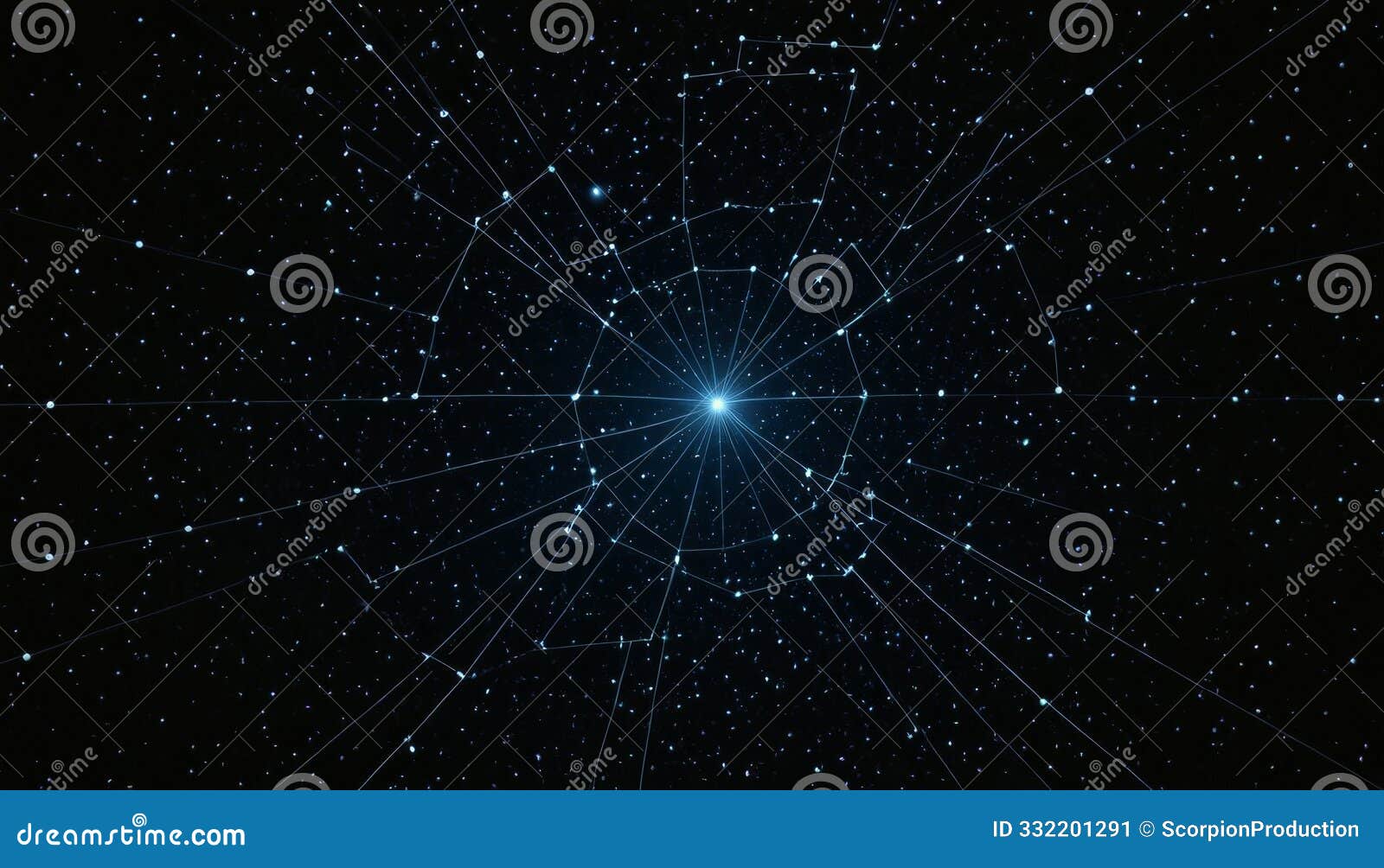 Abstract Star Constellation Network in Deep Space Stock Image - Image ...