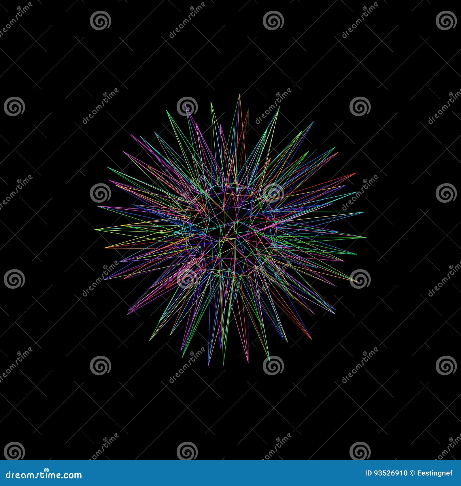 Abstract Star.3d Framework Sphere from Lines. Vector Outline Ill Stock ...