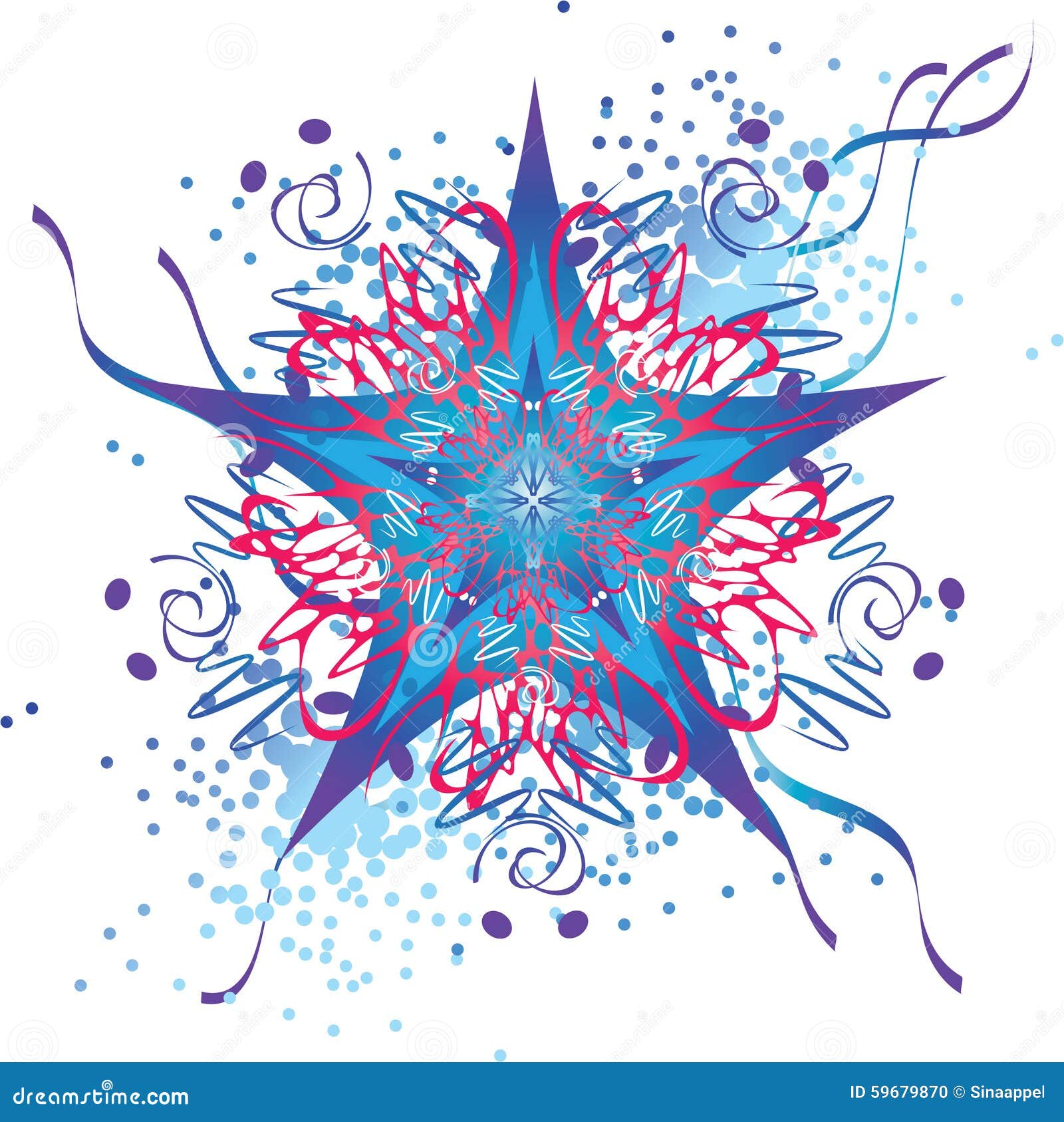 Abstract Star Design, Holiday Decoration Stock Vector - Illustration of ...