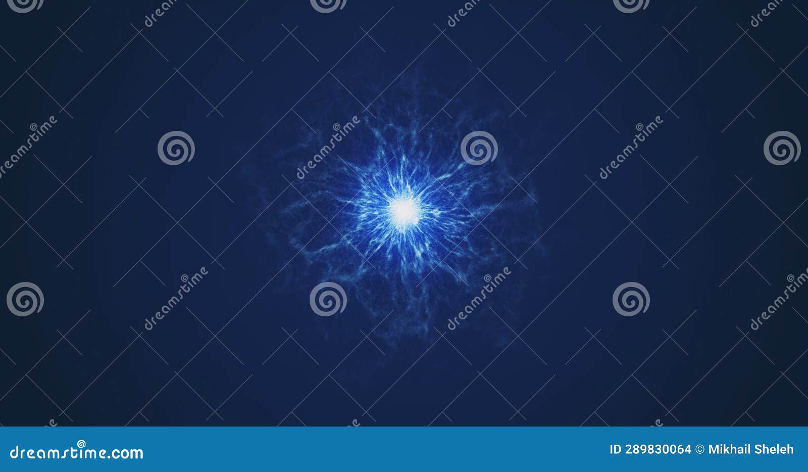 An Abstract Star that Emits Waves of High-energy Particles Stock ...
