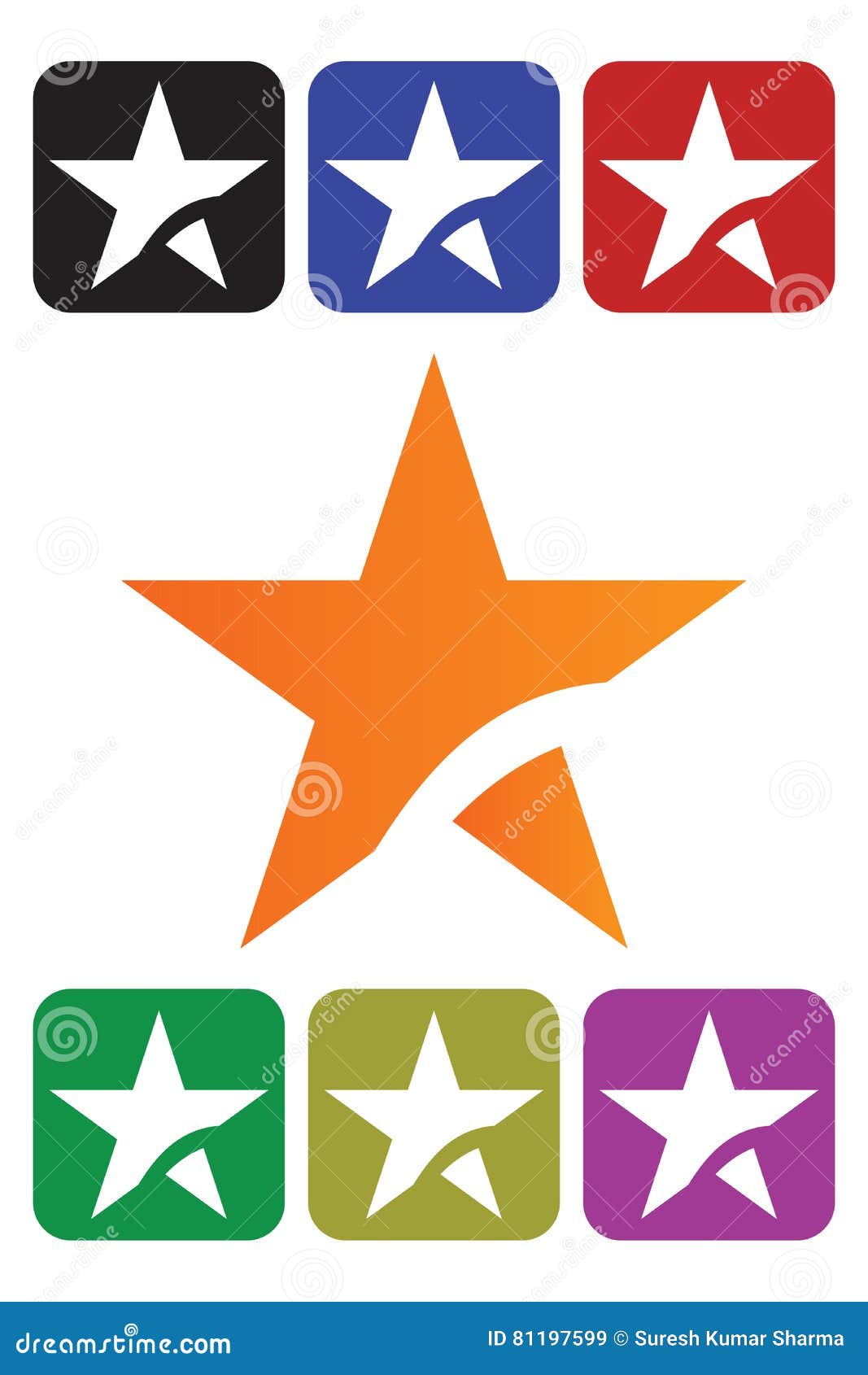 Abstract star icon stock vector. Illustration of computer - 81197599