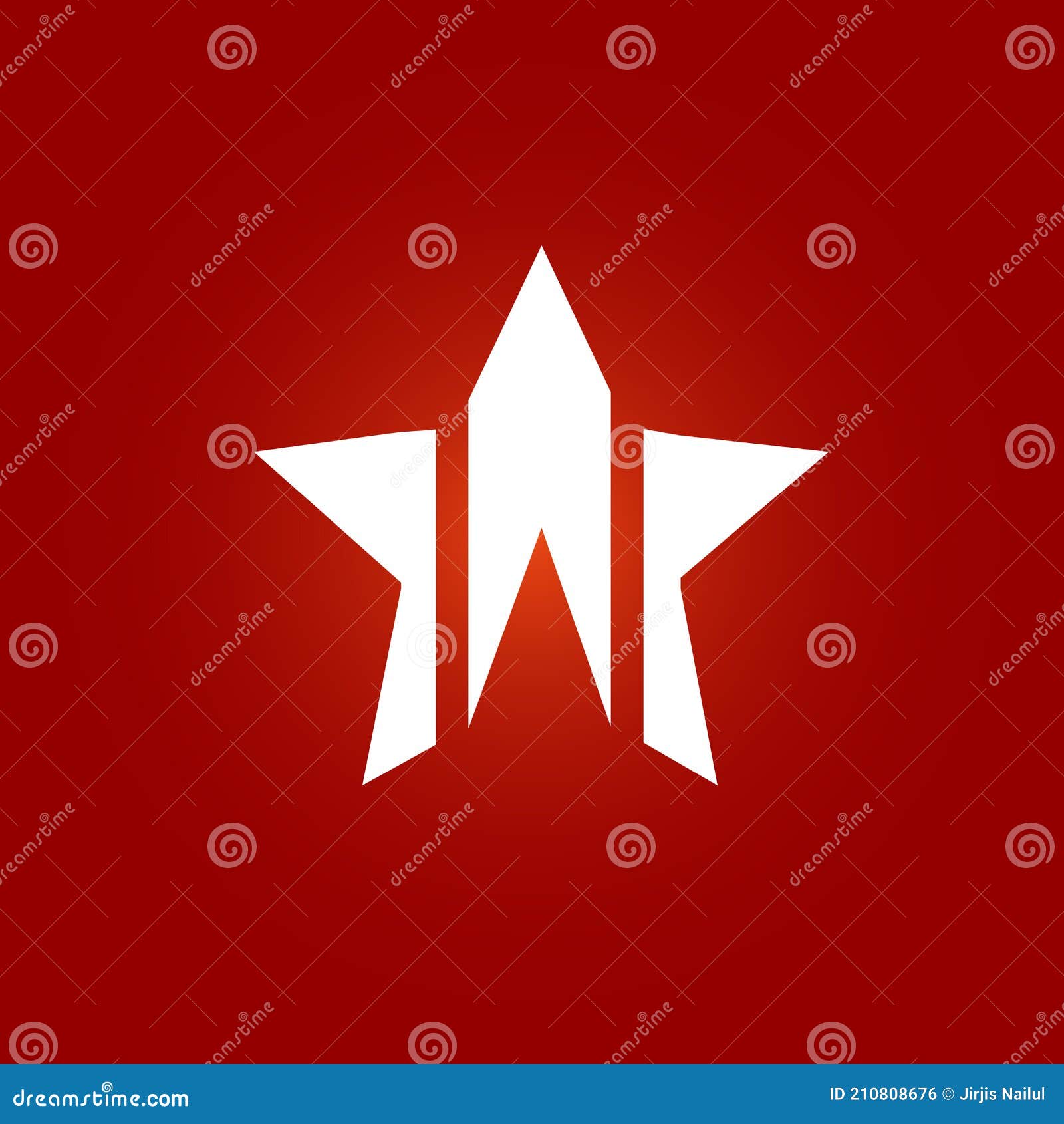 Abstract Star Icon Vector Isolated on Red Background Stock Vector ...