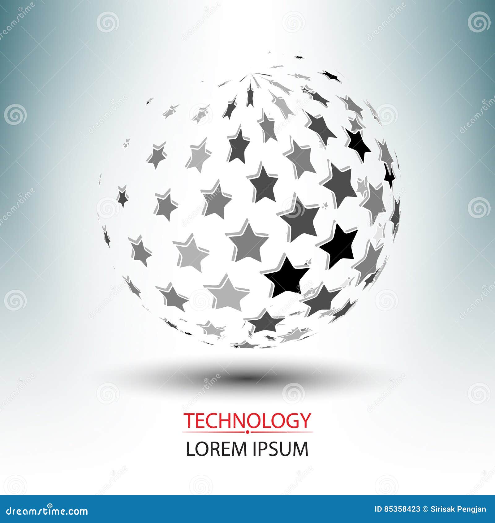 Abstract Star Logo and Network Technology Concept Design Stock ...