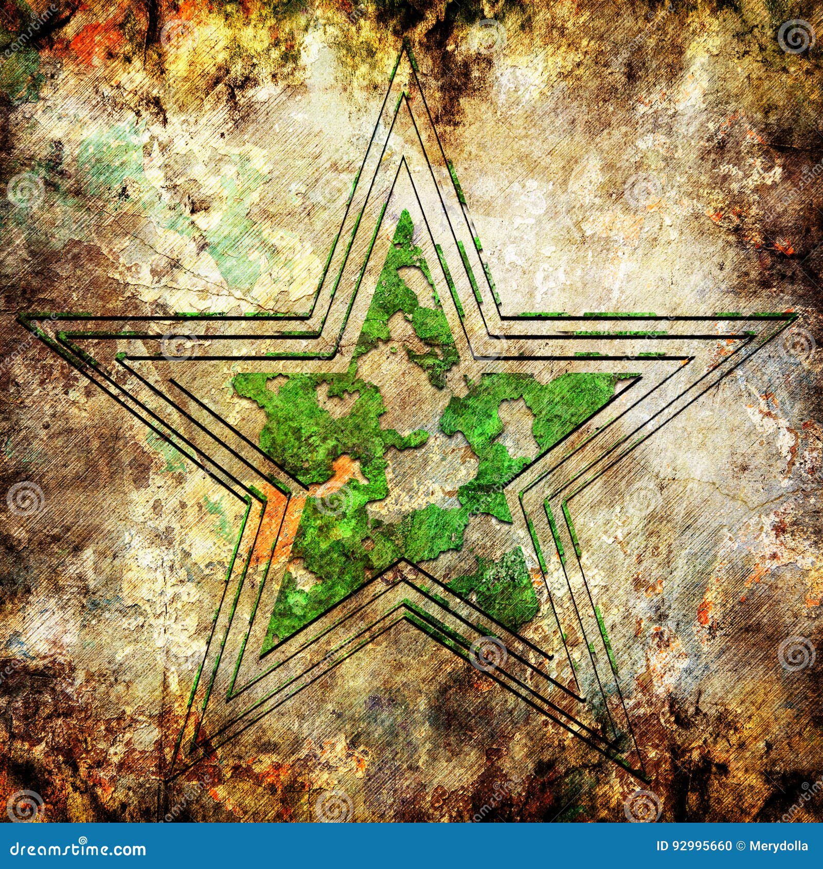 Abstract Star on Military Background Stock Illustration - Illustration ...