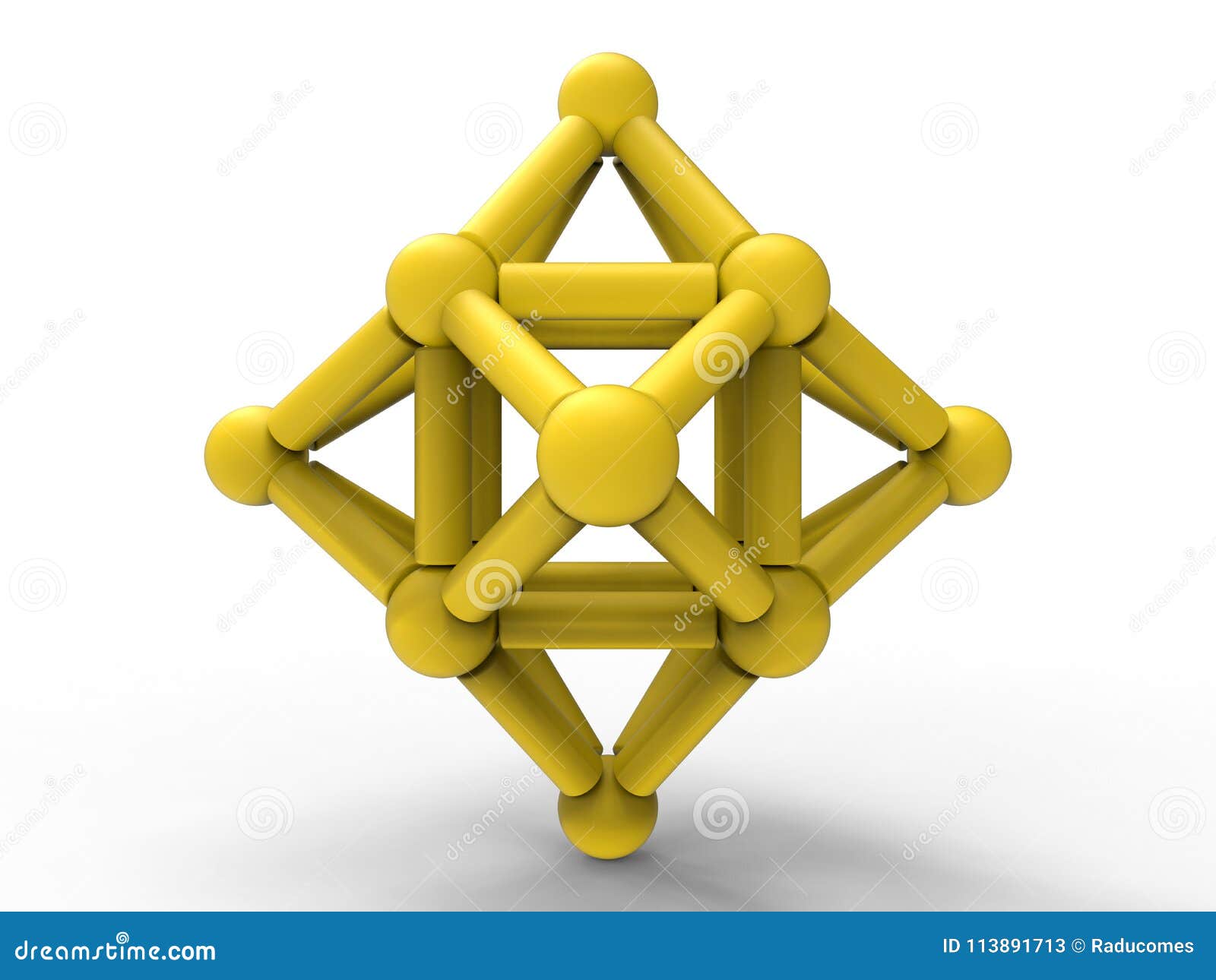 Abstract Star Molecular Structure Stock Illustration - Illustration of ...