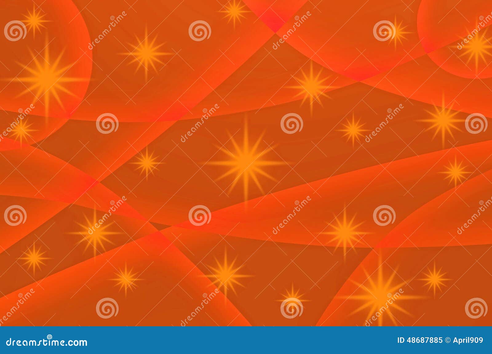 Abstract Star with Orange Background Stock Illustration - Illustration ...