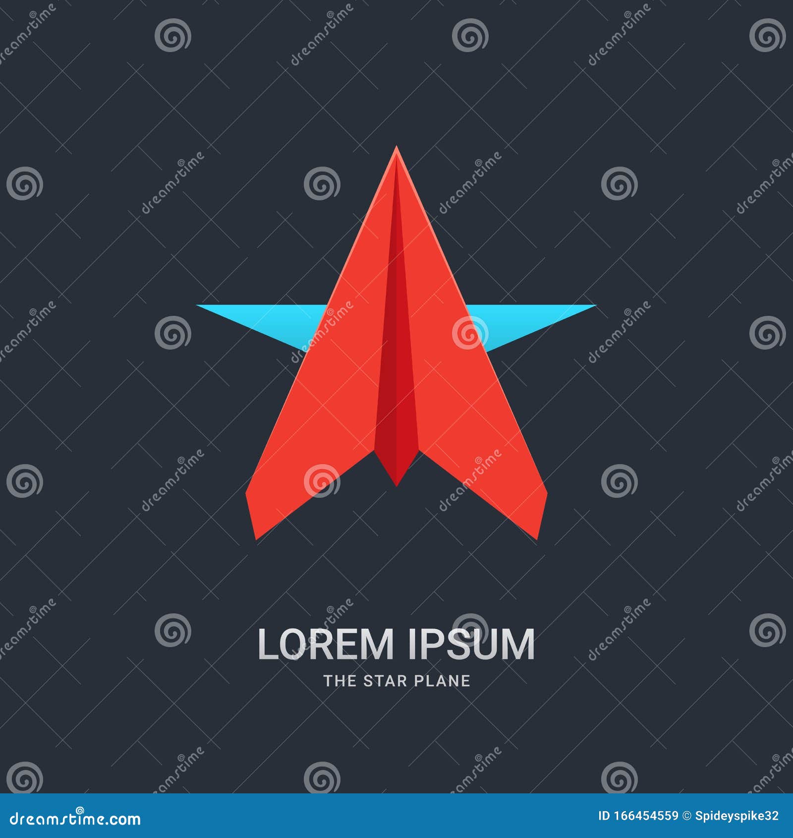 An Abstract Star from a Paper Plane Stock Vector - Illustration of ...