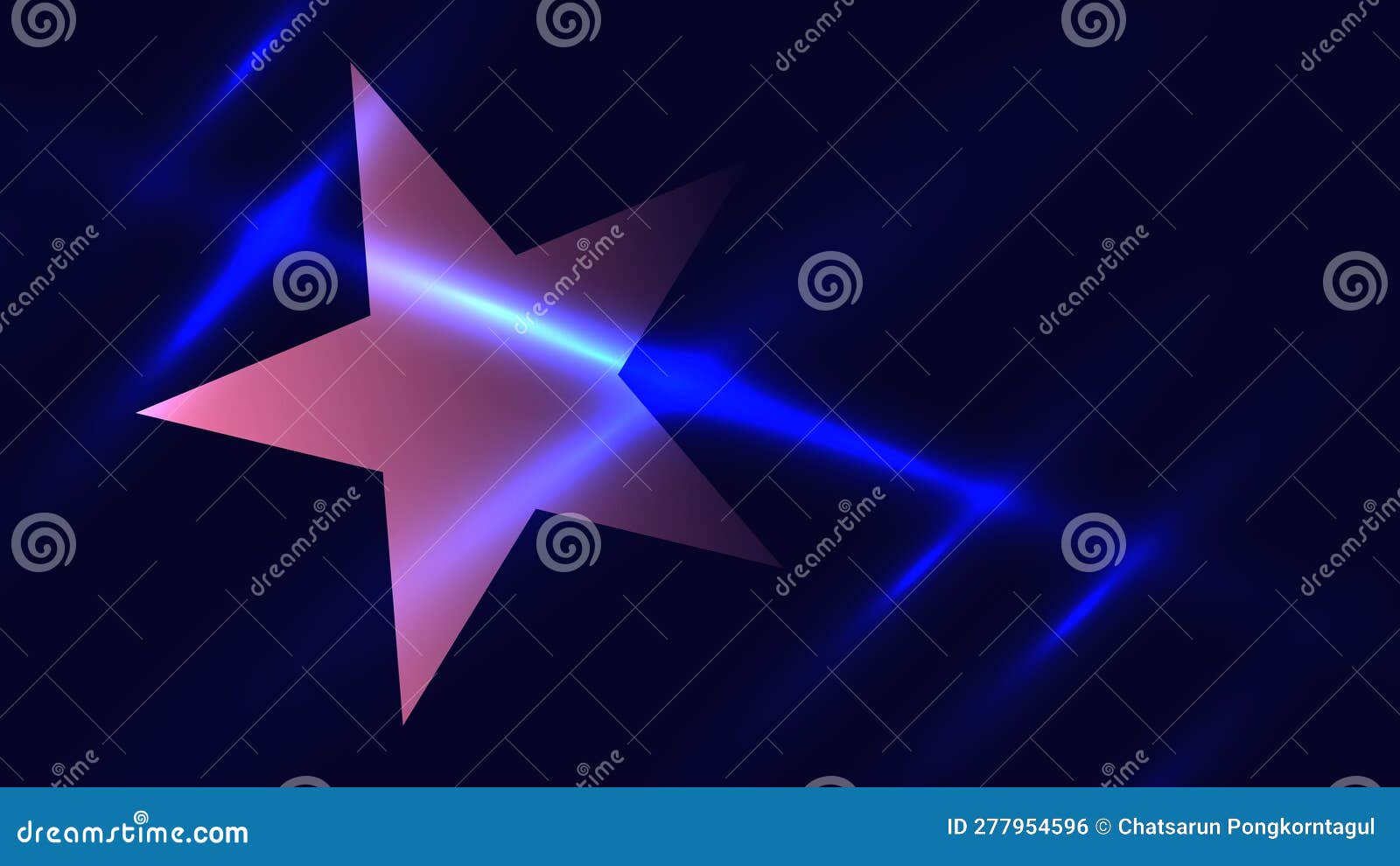 Abstract Star Pink on Blue Background Light Style Stock Vector ...