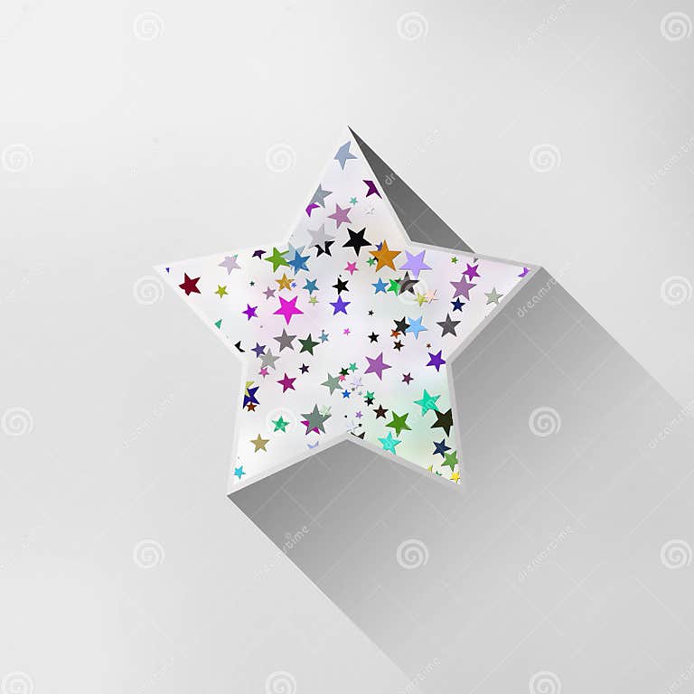 Abstract star with shadow. stock illustration. Illustration of colored ...