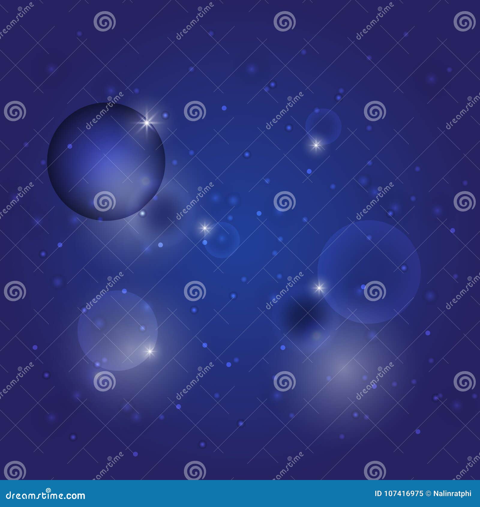 Abstract Star Wink Circle on Dark Blue Background Stock Vector ...