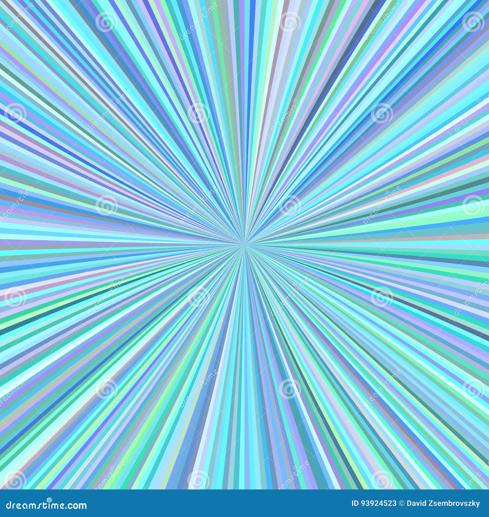 Abstract Starburst Background From Radial Stripes Stock Vector