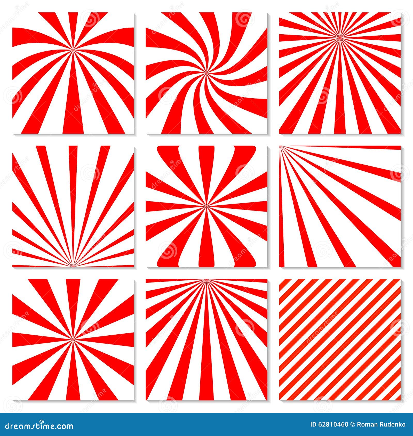 Abstract Starburst Red Background. Radial Lines in Stock Vector ...