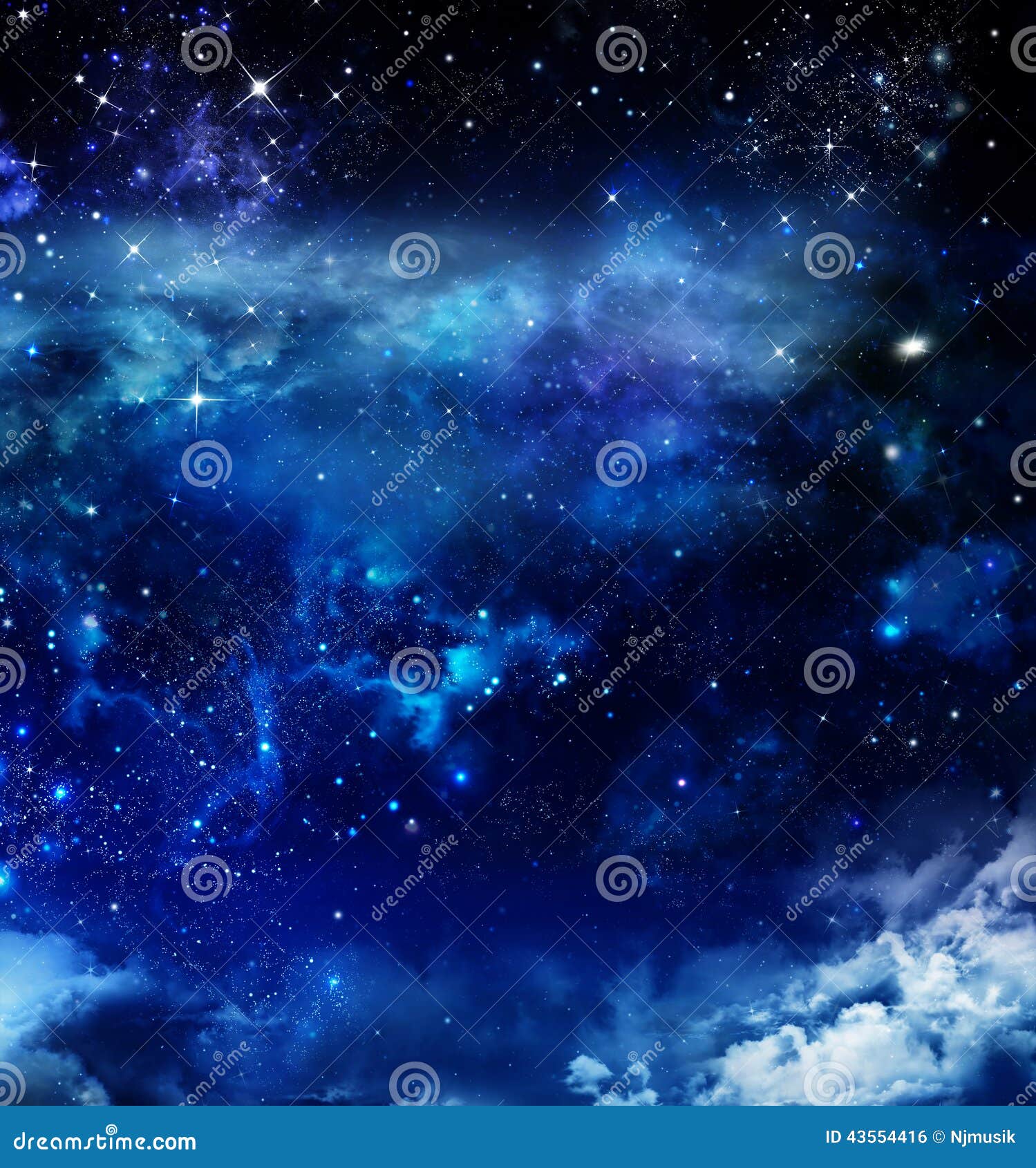 Abstract Starry Blue Background Stock Illustration - Illustration of ...