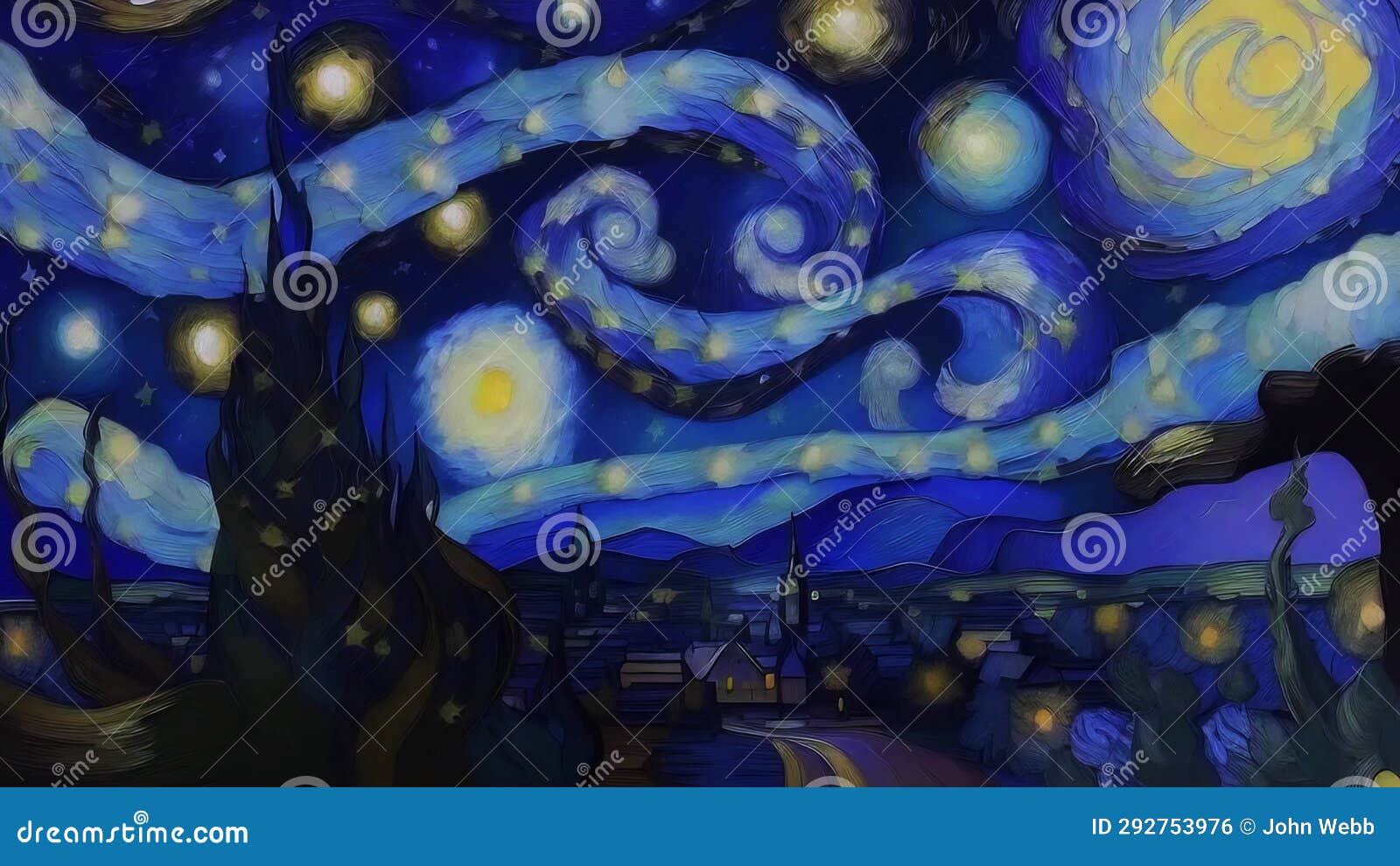 Abstract Starry Night with Movement 4K Loop Stock Footage - Video of ...