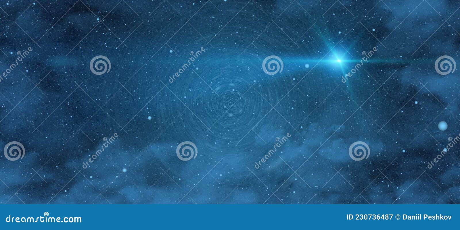 Abstract Starry Sky with Clouds Background. Stock Illustration ...