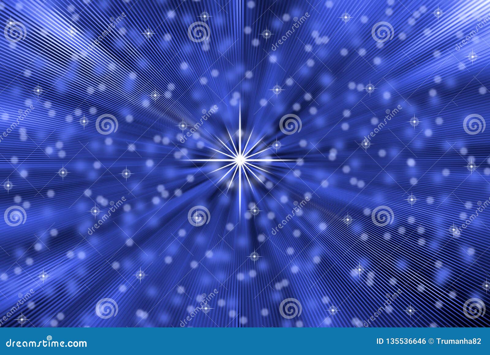 Abstract Stars Blast in Blue Background Stock Illustration ...
