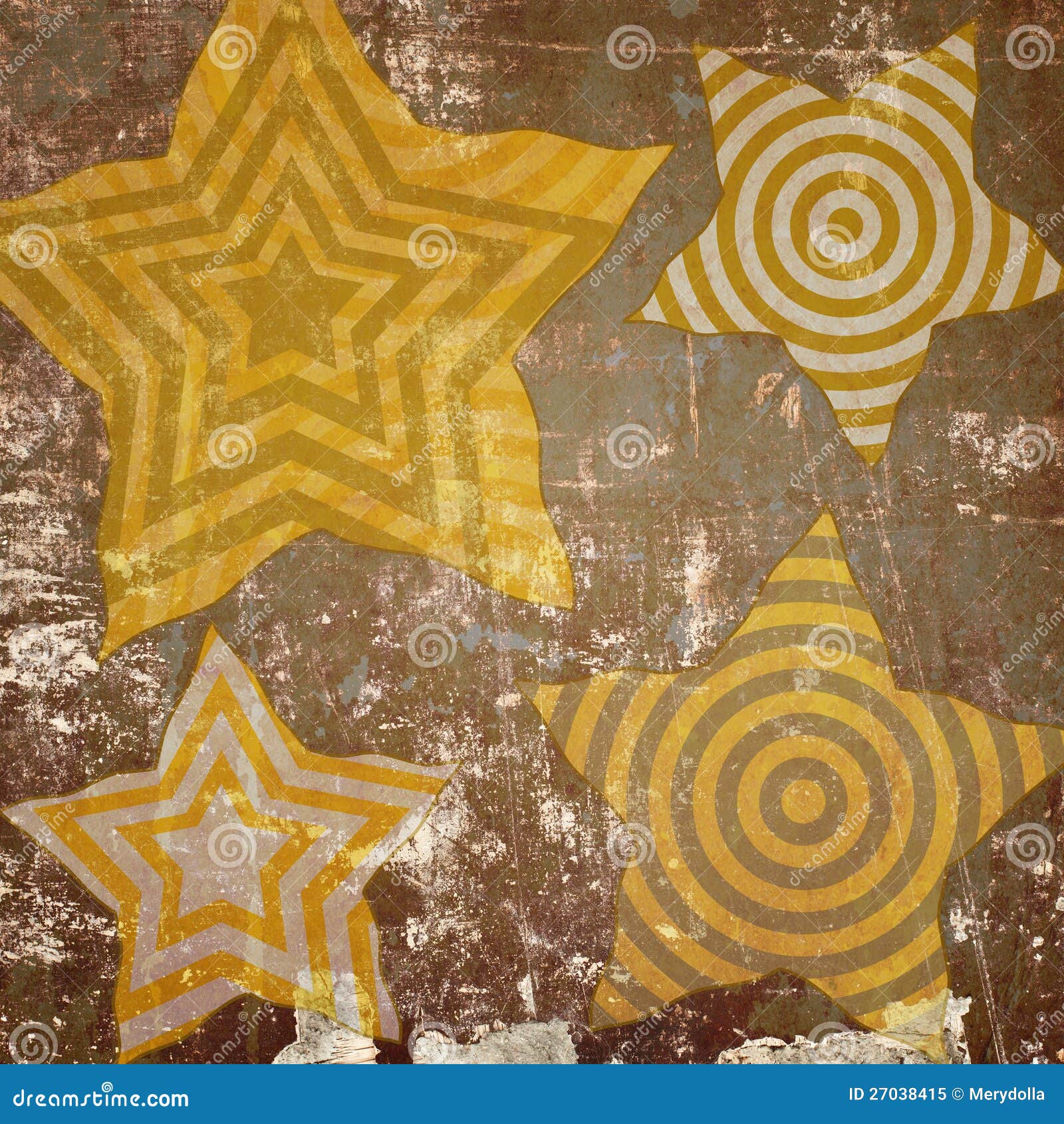 Abstract Stars on Grunge Background Stock Illustration - Illustration ...