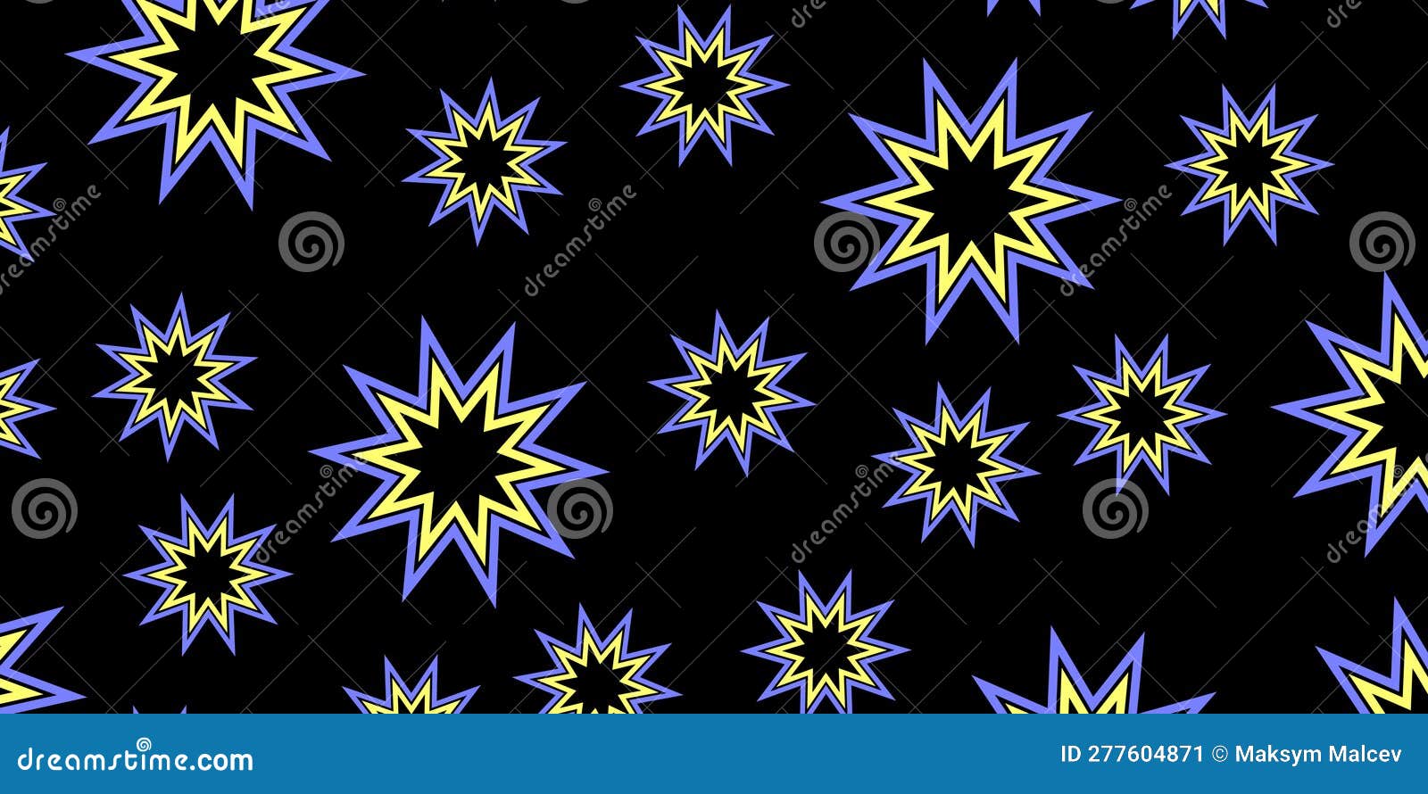 Abstract Stars Pattern on Backdrop. Geometric Forms Background. Modern ...