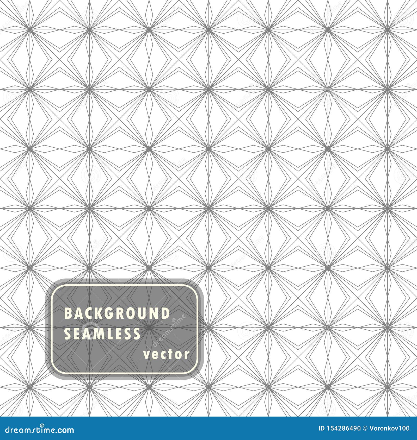 Abstract Stars Seamless Linear Pattern with Thin Straight Monochrome ...