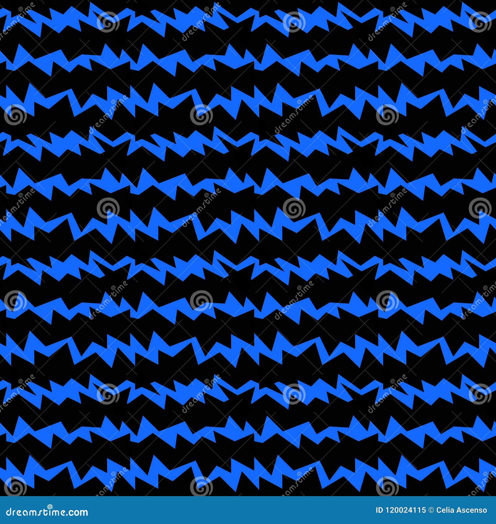 Sound Waves Blue Noise Seamless Pattern Stock Illustration ...