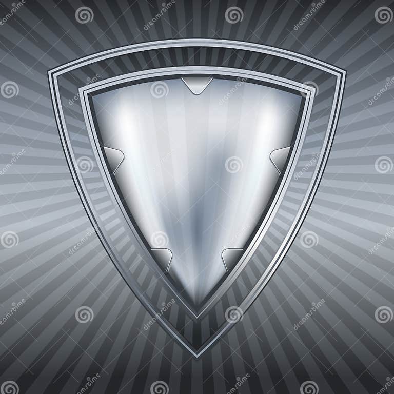 Abstract steel shield stock vector. Illustration of badge - 20993986