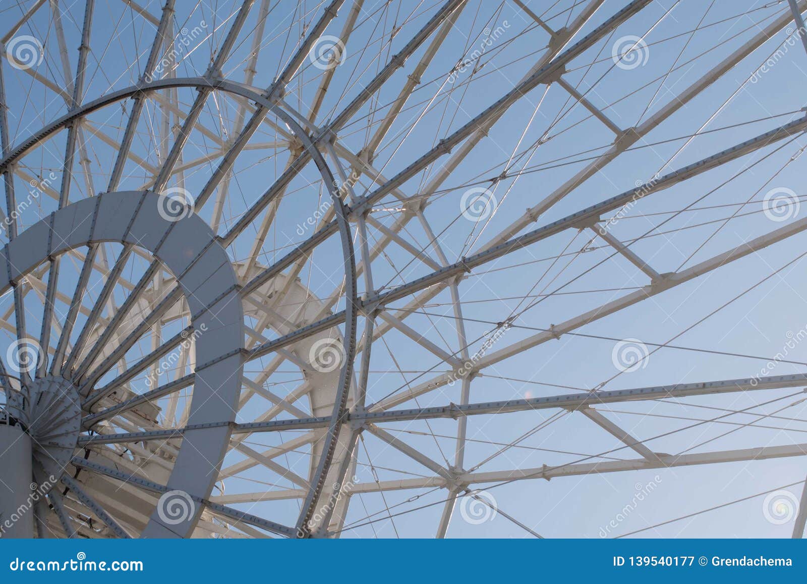 Abstract of Steel Structure of a Ferris Wheel Stock Image - Image of ...