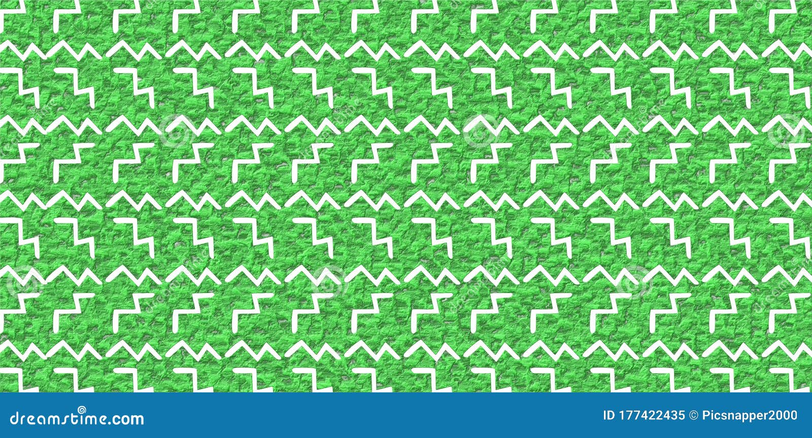 Abstract Step Pattern Hand-drawn Green Thick Acrylic Style Stock ...