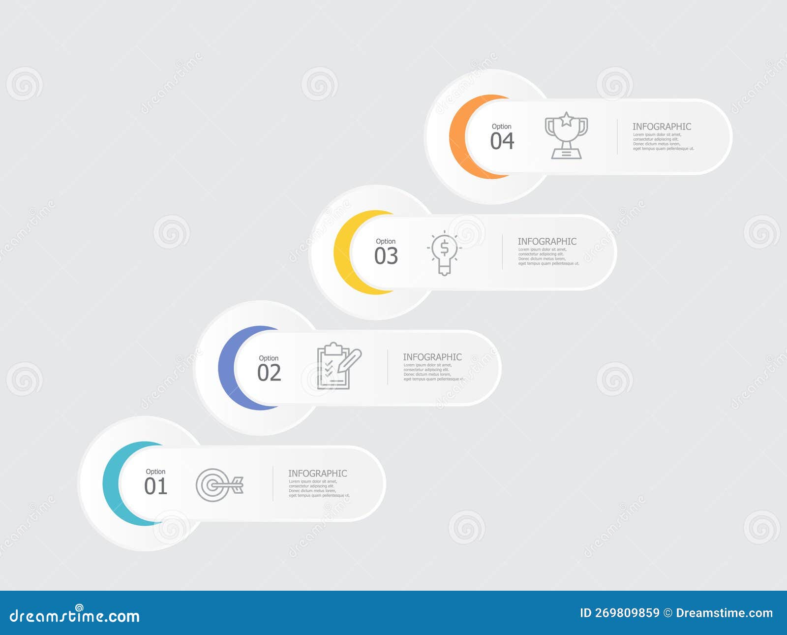 Abstract Steps Growth Infographic Stock Vector - Illustration of banner ...