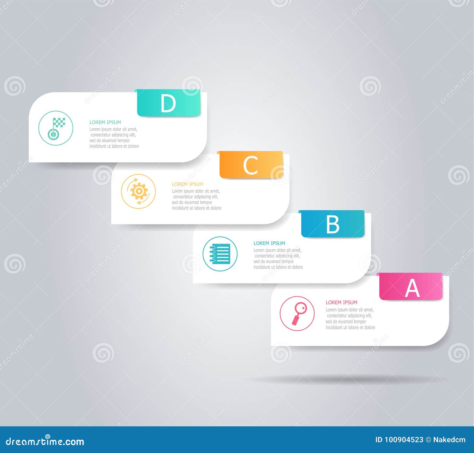 Abstract 6 Steps Infographics Elements. Vector Illustration ...