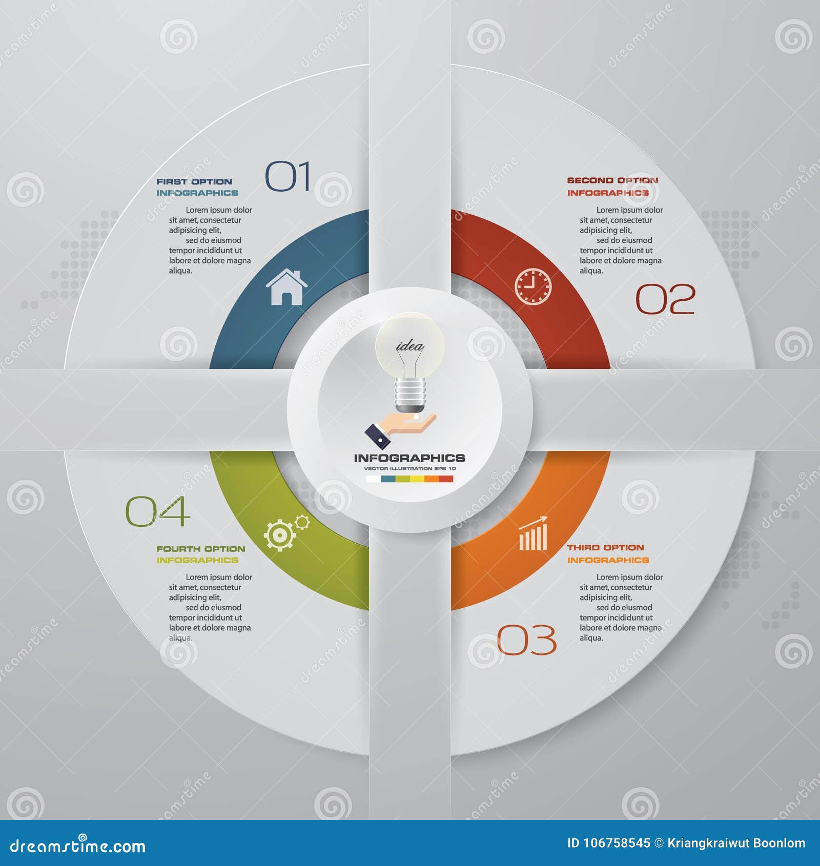 Abstract 4 Steps Modern Pie Chart Infographics Elements.Vector ... Abstract 4 Steps Modern Pie Chart Infographics Elements.Vector ...