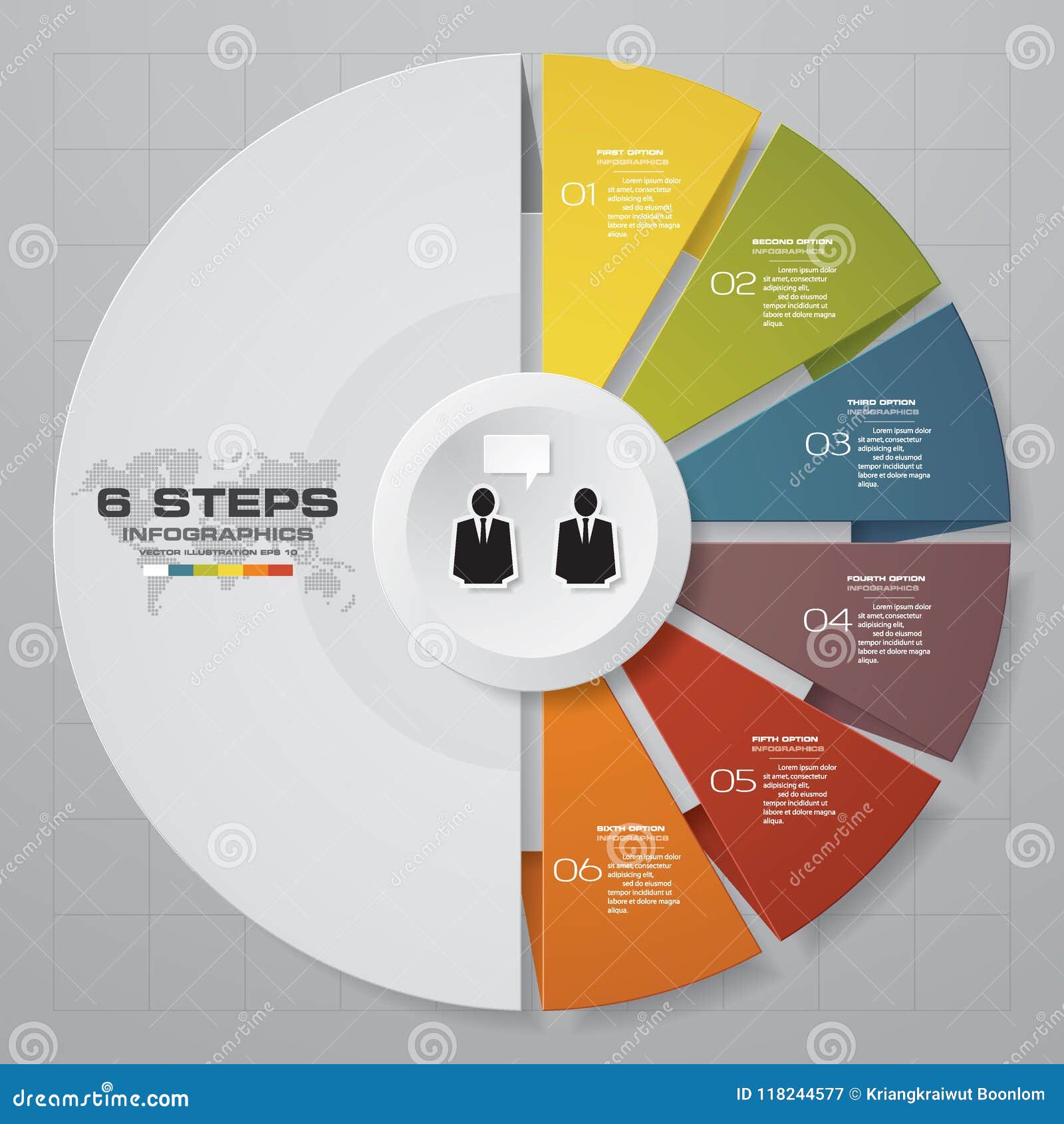 Abstract 6 Steps Modern Pie Chart Infographics Elements.Vector ... Abstract 6 Steps Modern Pie Chart Infographics Elements.Vector ...