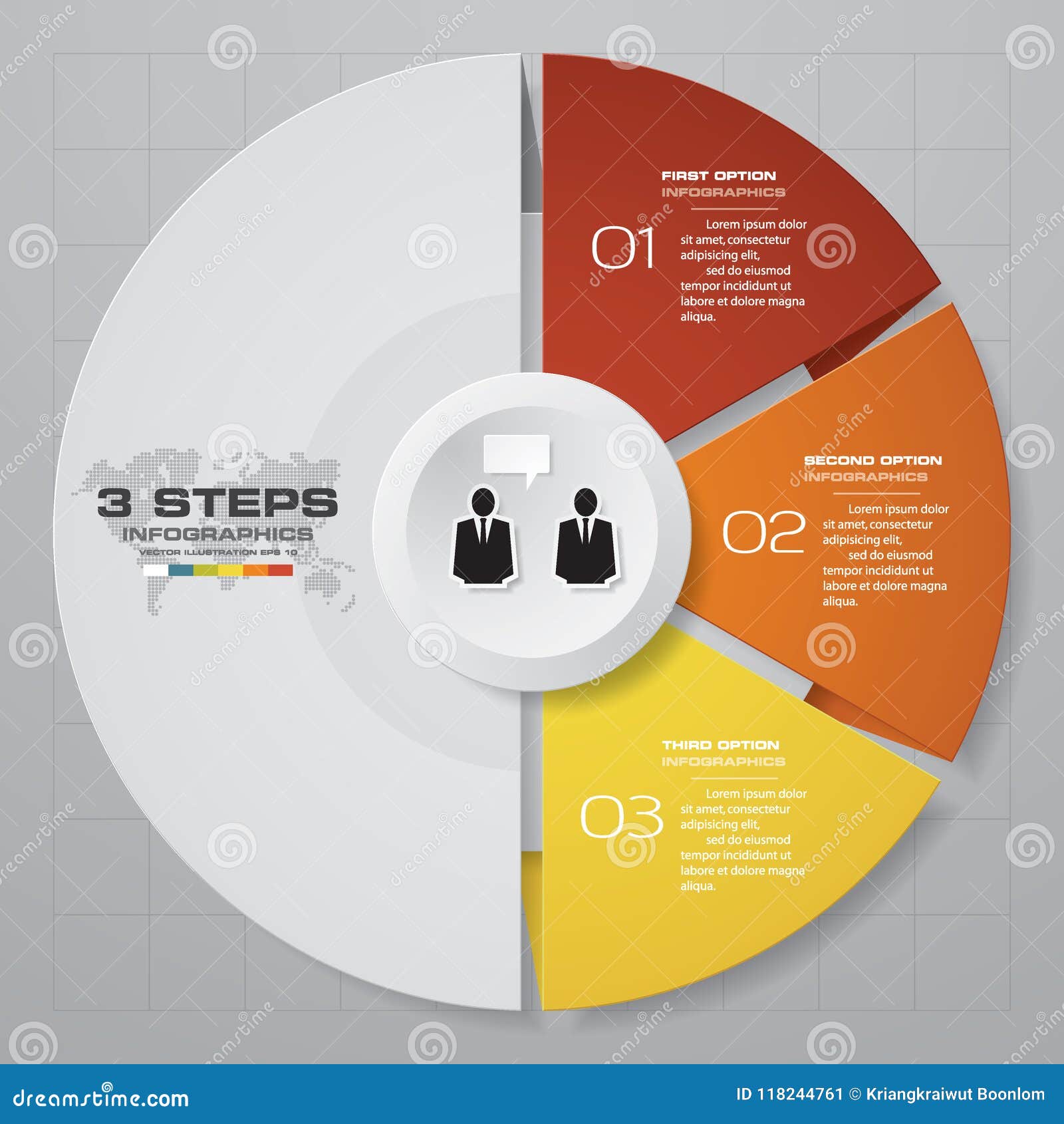 Abstract 3 Steps Modern Pie Chart Infographics Elements.Vector ... Abstract 3 Steps Modern Pie Chart Infographics Elements.Vector ...