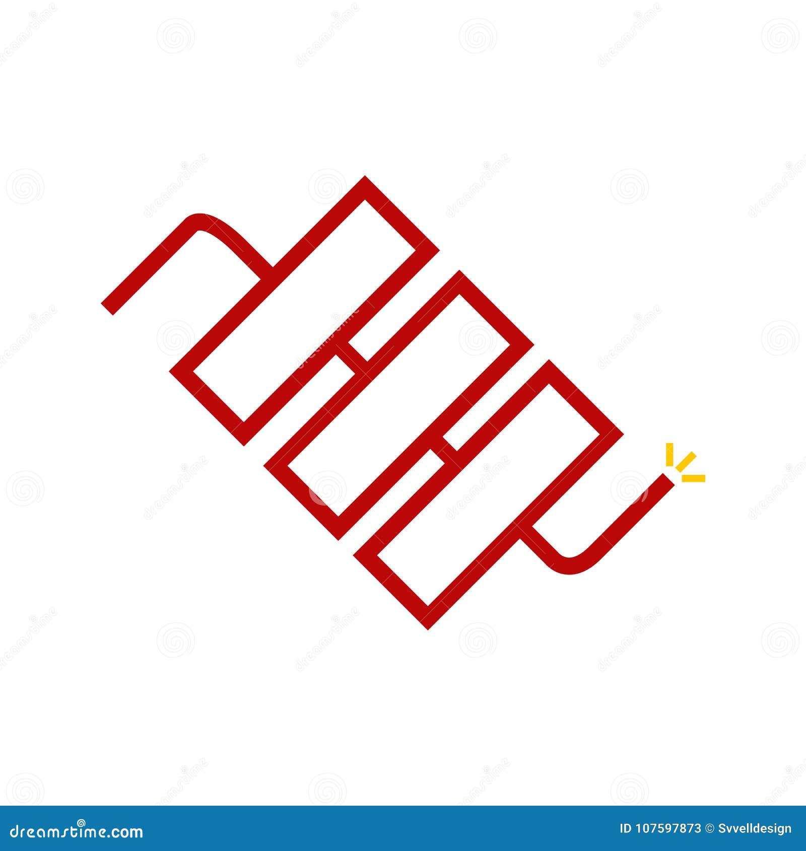 Abstract Stick Firecracker Symbol Vector Illustration Graphic Stock ...