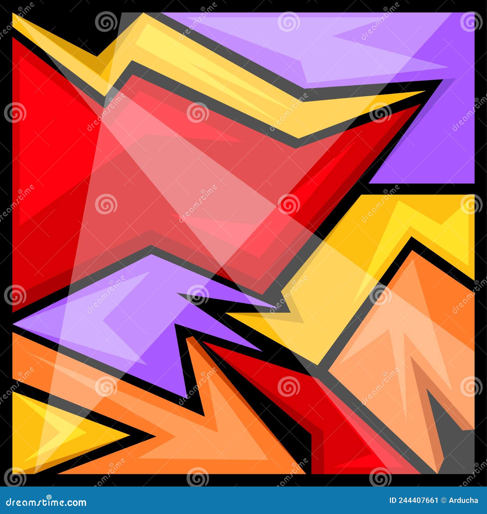 Abstract Sticker Art Template Stock Vector - Illustration of color ...