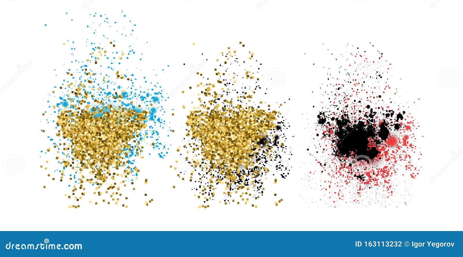 Abstract Stippling Texture Splashes. Trendy Objects for Design Stock ...