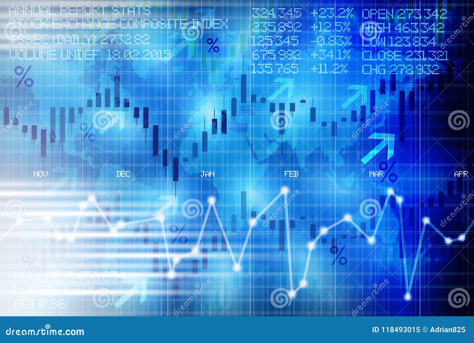Abstract Stock Exchange Digital Display Panel Suggesting Financial ...