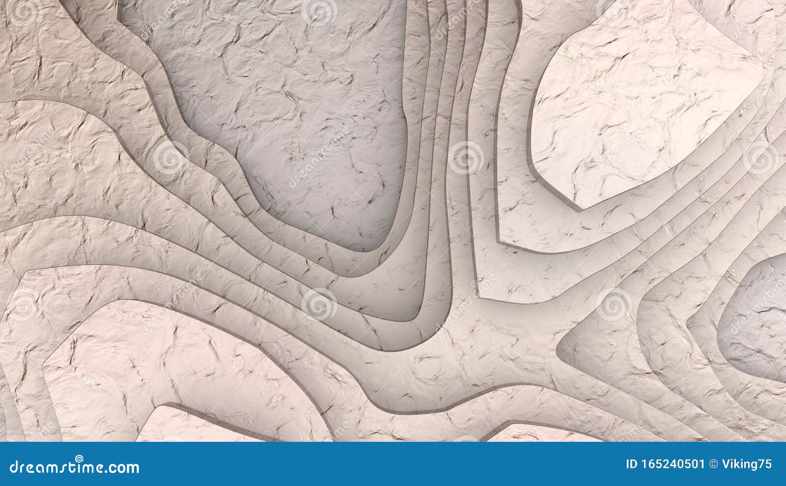 Abstract Stone 3d Topography Map Background. Stock Illustration ...