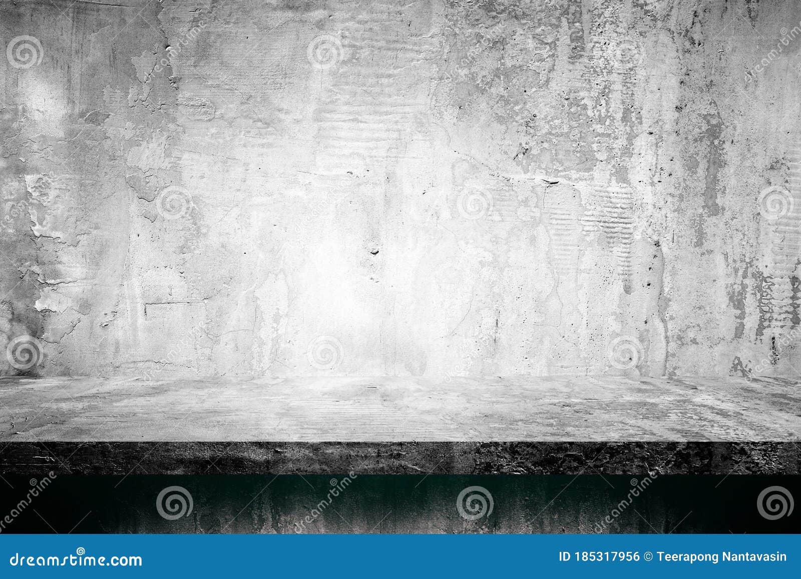 Abstract Stone Table with Old Ground Concrete Wall Texture Background ...