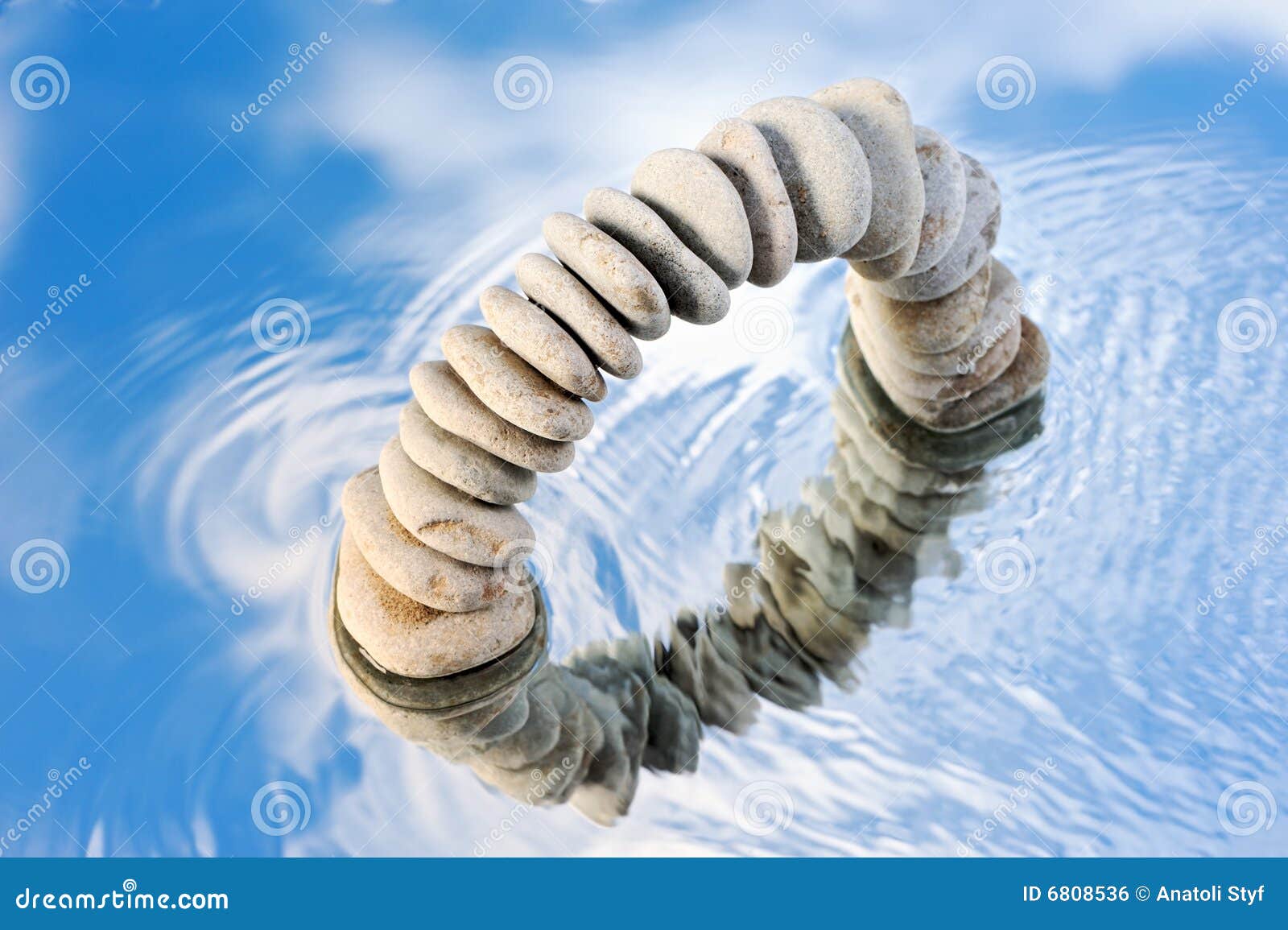Abstract Stone Wreath and Sky Stock Illustration - Illustration of ...
