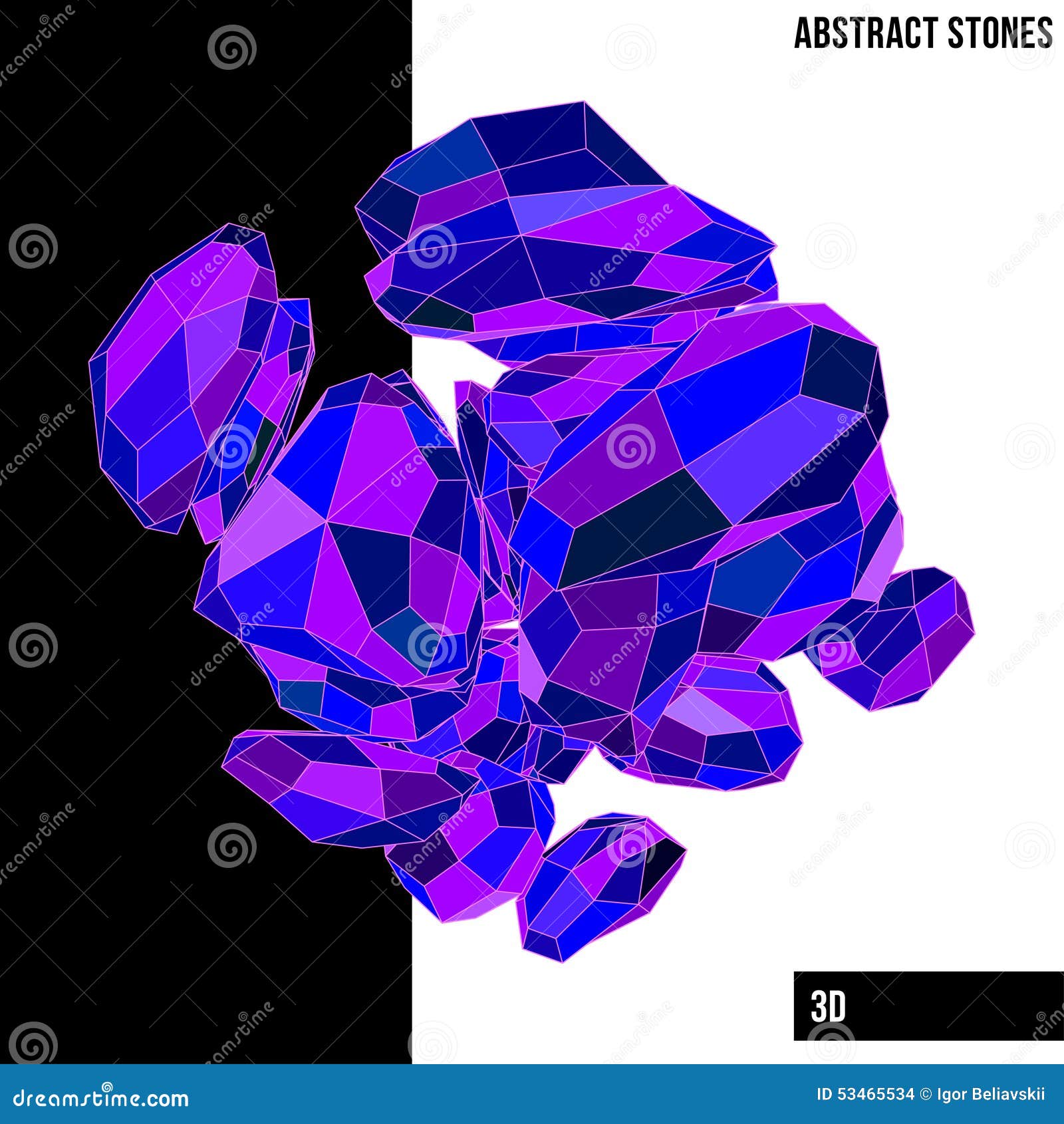 Abstract stones. stock illustration. Illustration of gemstone - 53465534