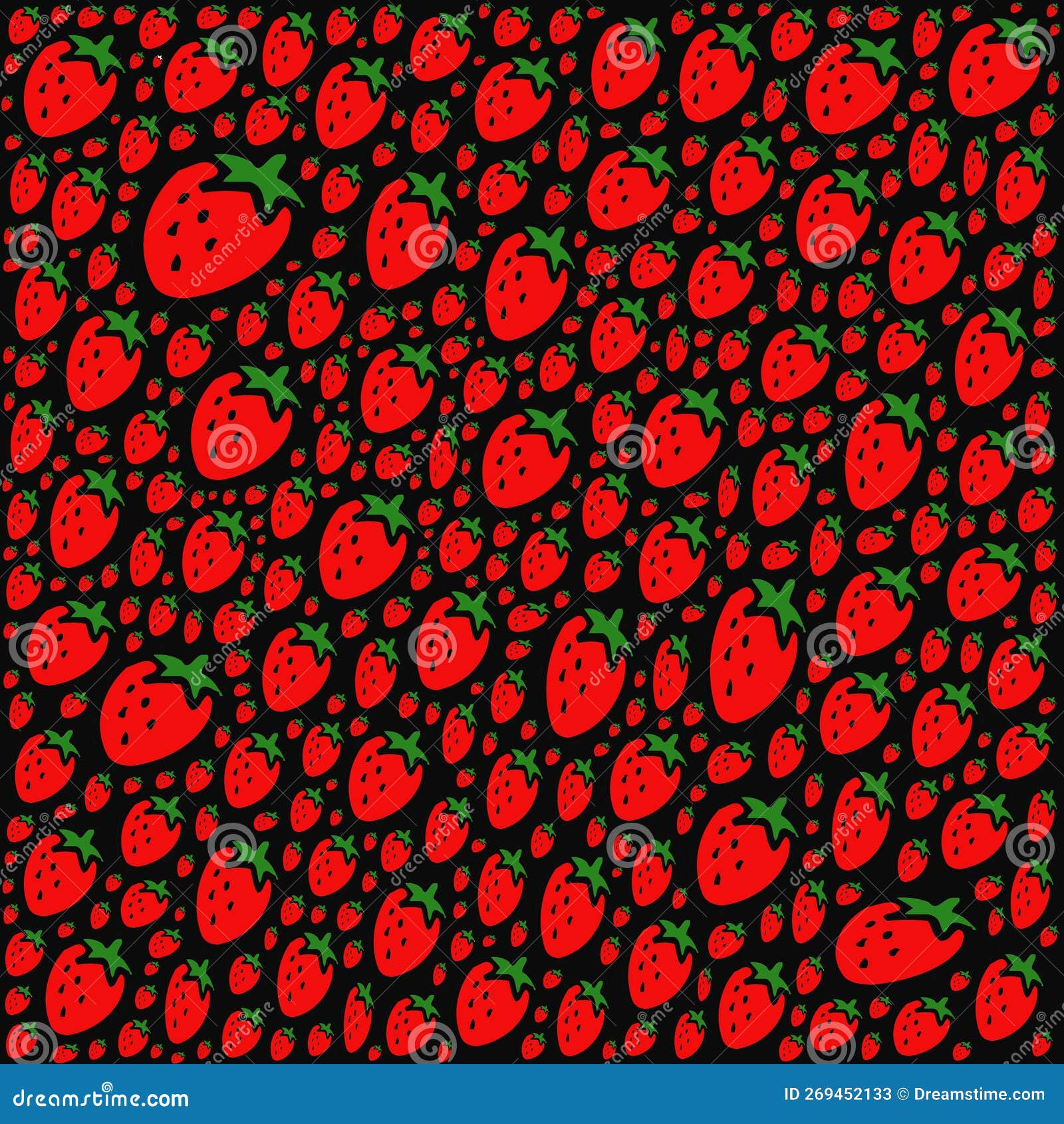 Abstract and Contemporary Digital Art Strawberry Design Stock ...