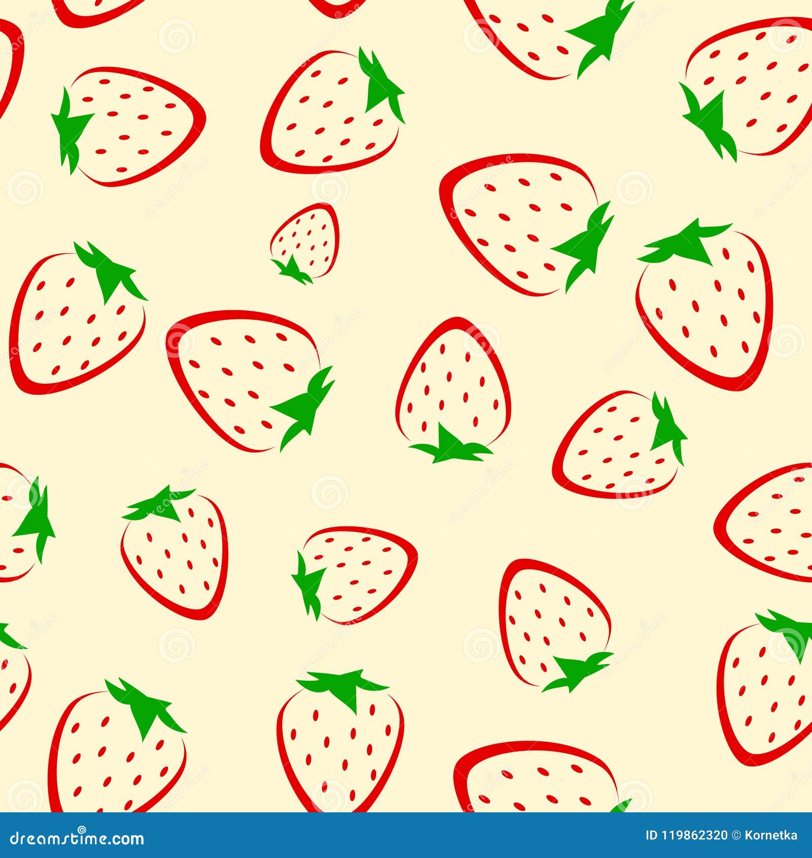 Abstract Strawberry Vector Seamless Pattern Background. Stock Vector ...