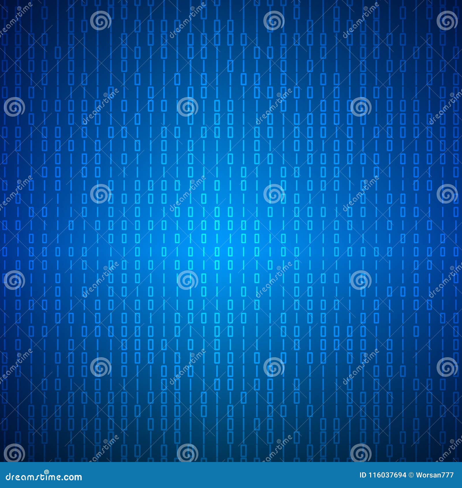 Abstract Stream Of Binary Matrix Code On Blue Screen Binary Computer Code Programming Coding